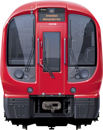 London S7/8 stock Front view Illustration