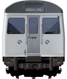 london underground C69-77 stock Illust